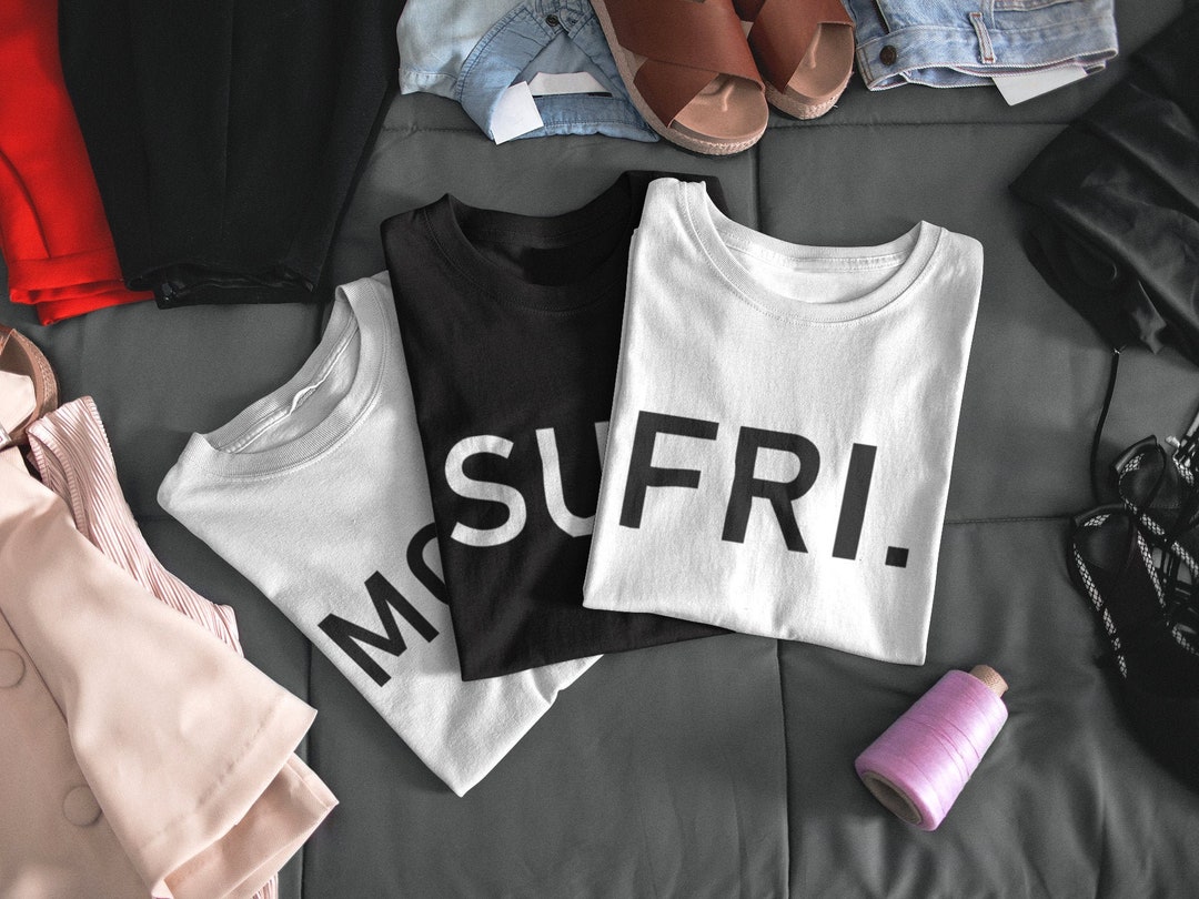 Days of Week Shirts, Mondey Shirt, Tuesday Tshirt, Wednesday Tee ...