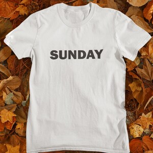 Sunday Shirt Sunday T-shirt Sunday Tee Bday Gifts for Women Men Kids ...