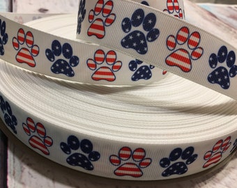 Paw print ribbon | Etsy