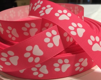 Paw print ribbon | Etsy