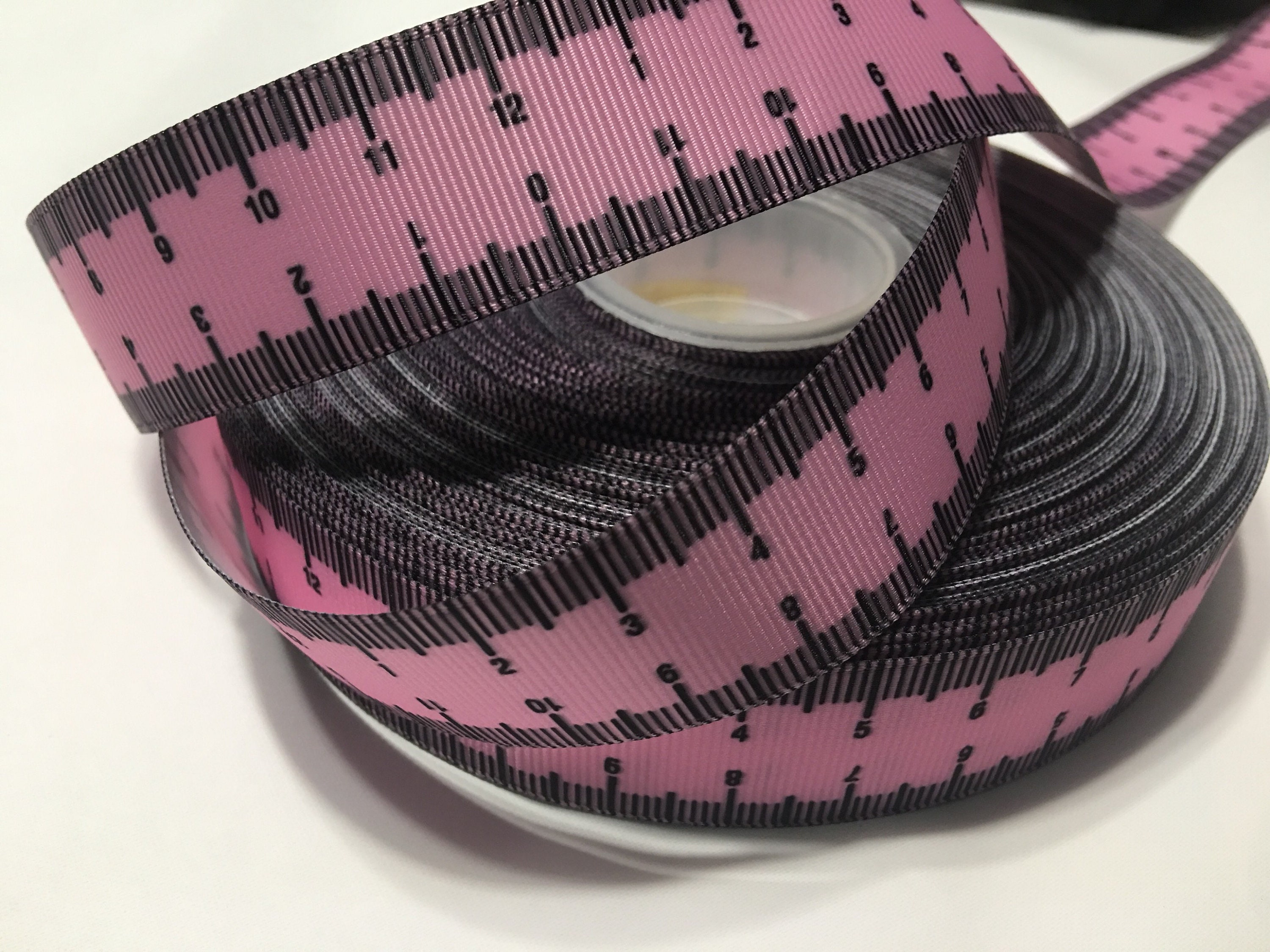 Ruler ribbons pink ruler ribbons tape measure ribbons 1 | Etsy