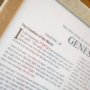 Genesis 1 the Creation of the World Hebrew English 24x30 16x20 11x14 ...