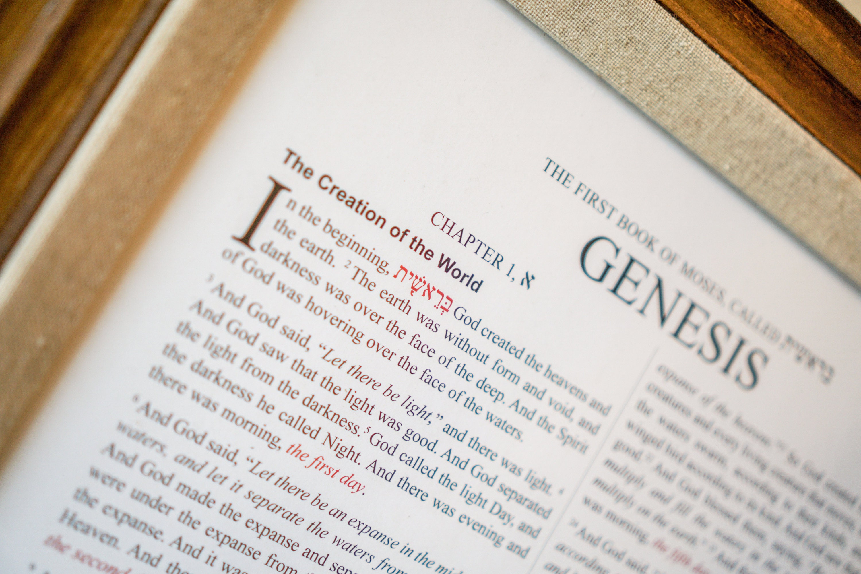 Genesis 1 the Creation of the World Hebrew English 24x30 16x20 11x14 ...