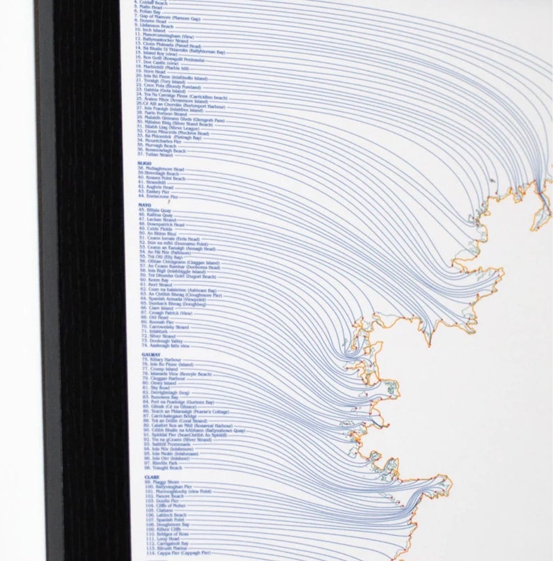 Wild Atlantic Map, Wild Atlantic Way Map, Irish Map, West Coast of ...