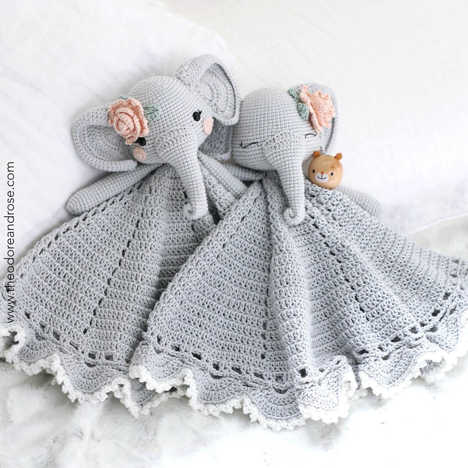 Elephant Crochet Lovey Blanket Ellie Elephant Lovey Crochet Pattern PDF ...