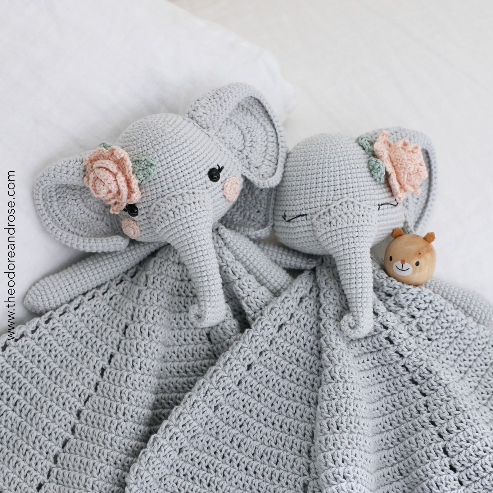 Elephant Crochet Lovey Blanket Ellie Elephant Lovey Crochet Pattern PDF ...