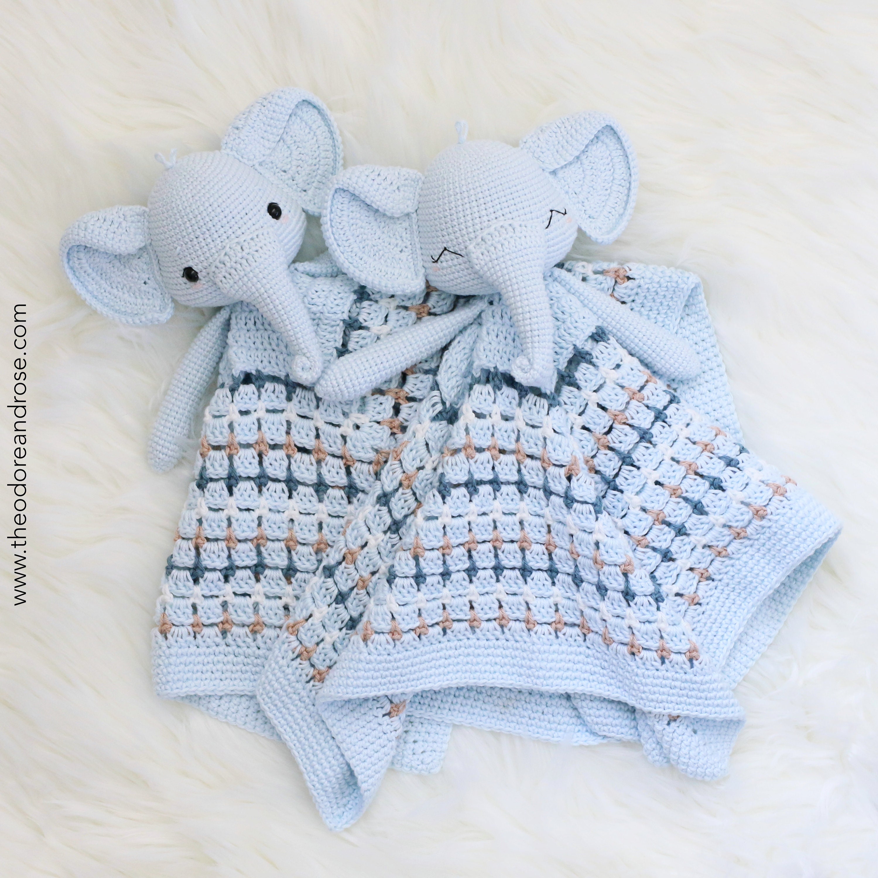 Elephant Crochet Lovey Blanket Edward Elephant Lovey - Etsy