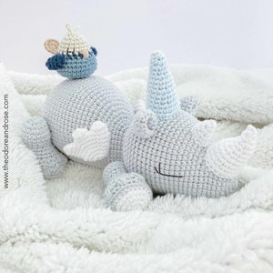 Crochet Pattern Raji the Rhinocorn | Amigurumi Rhinocorn, Musical Pull ...