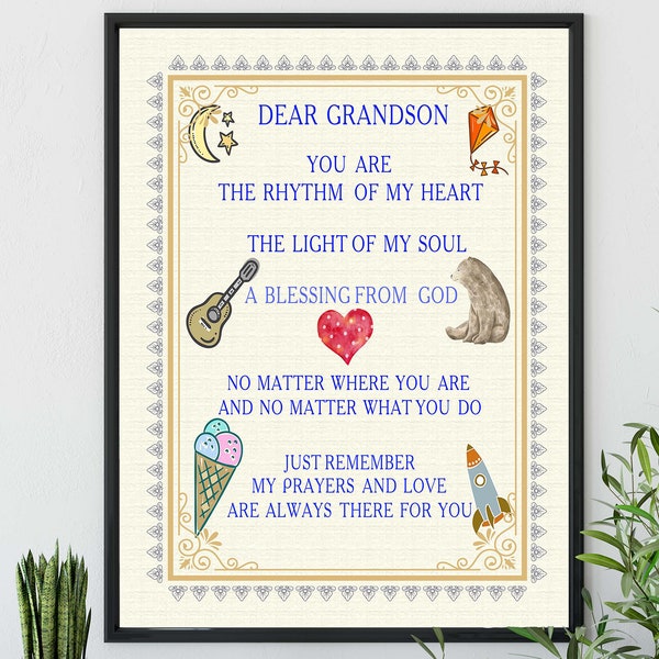 Grandson Poster - Etsy