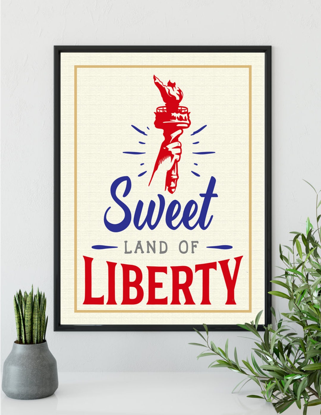 Sweet Land of Liberty Poster, Patriotic Poster, Love Your Liberty - Etsy