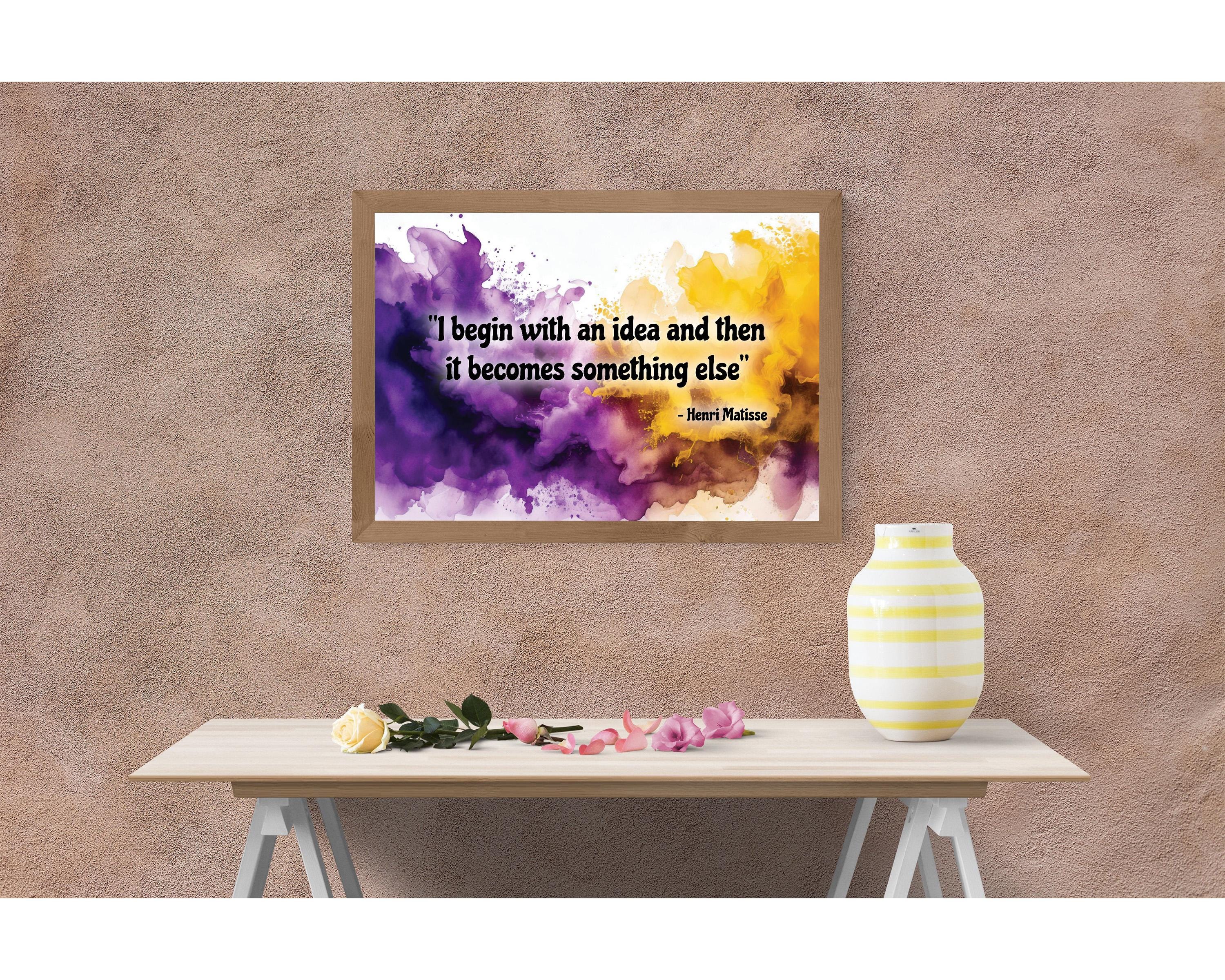 Inspirational Quote by Henri Matisse - for Artists - Printable File ...