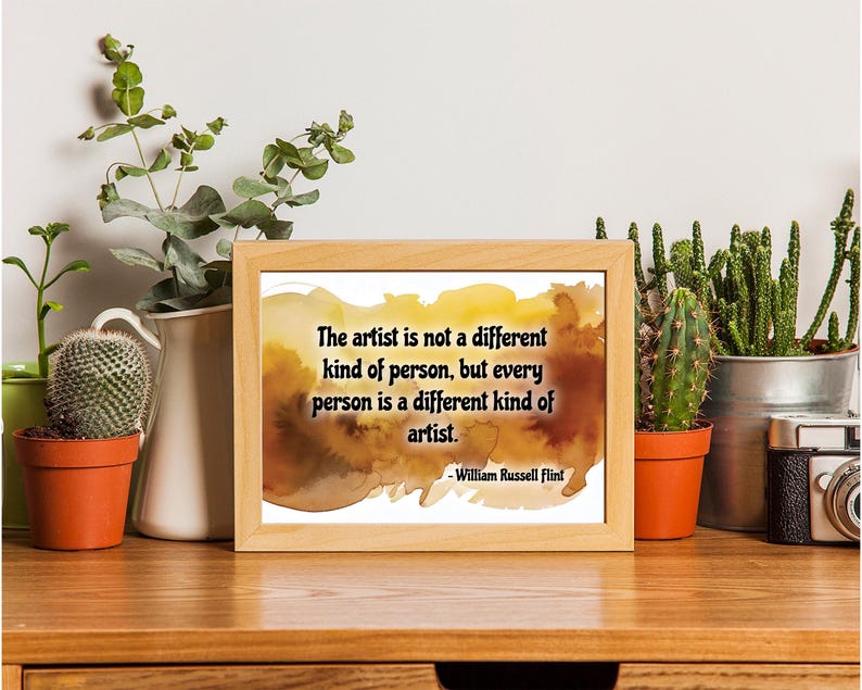 Inspirational Quote by William Russel Flint - for Artists - Printable ...