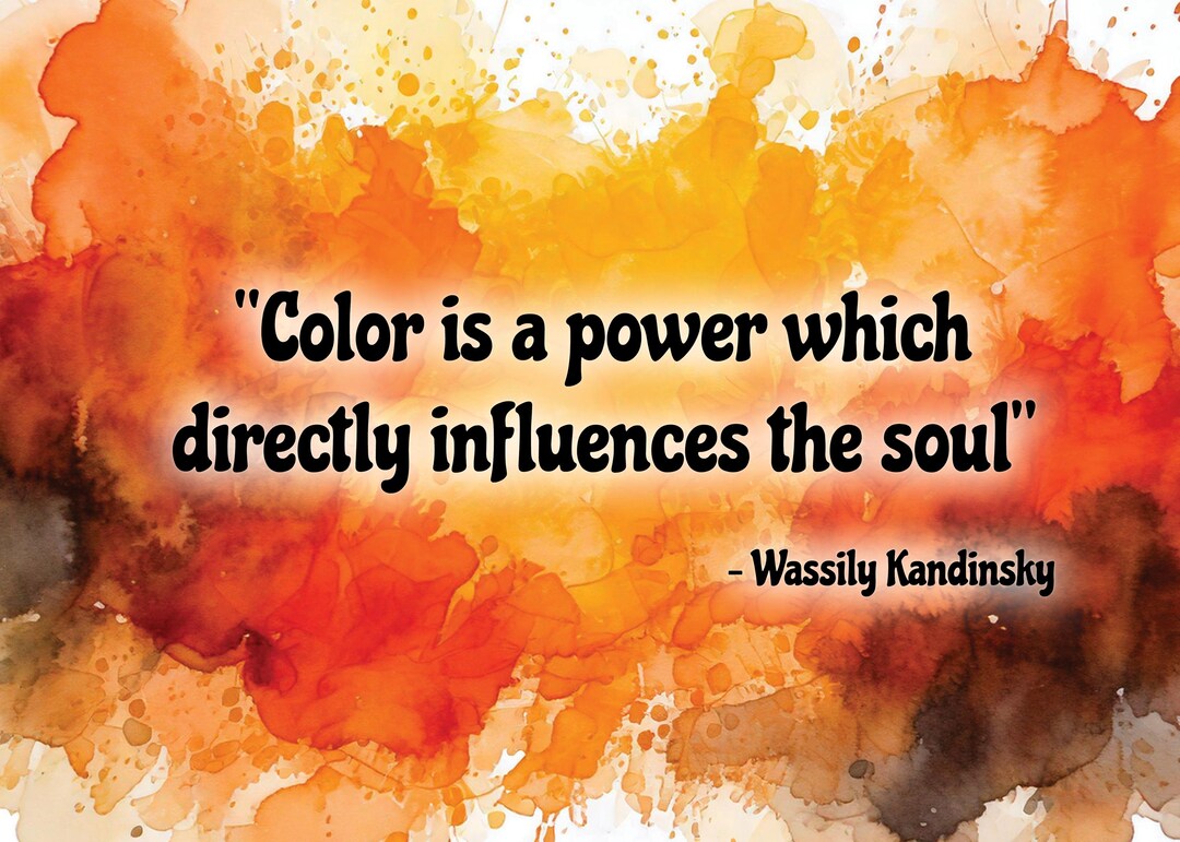 Inspirational Quote by Wassily Kandinsky - for Artists - Printable File ...