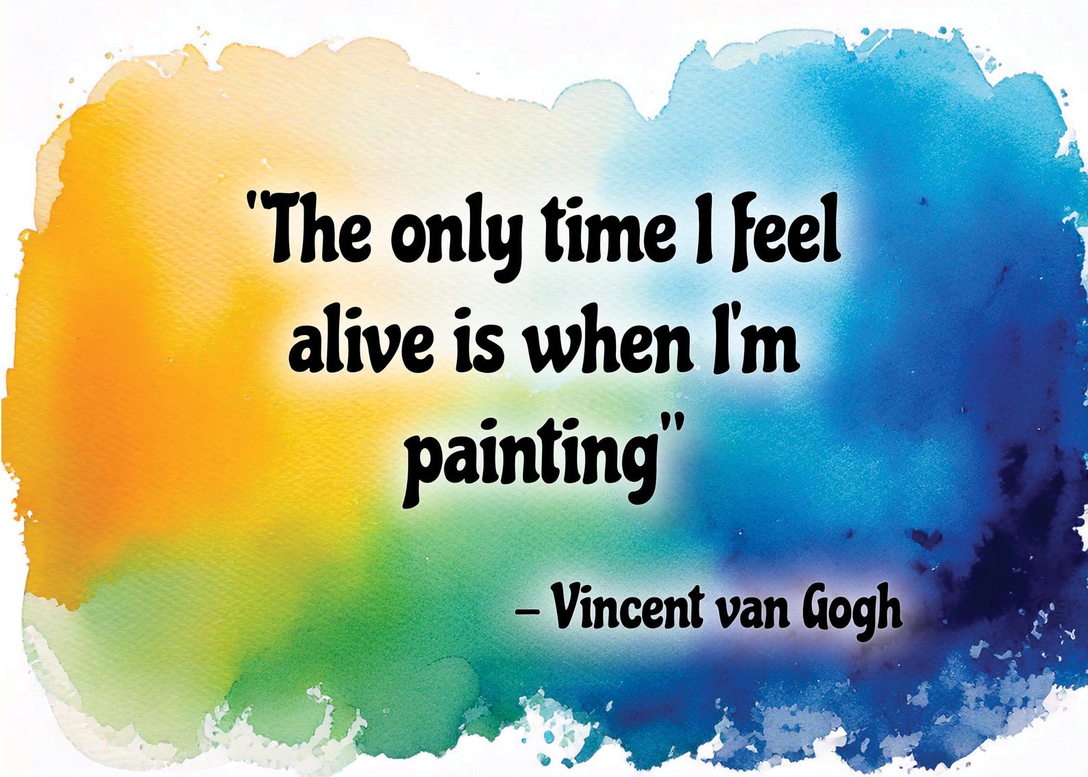 Inspirational Quote by Vincent Van Gogh - for Artists - Printable File ...