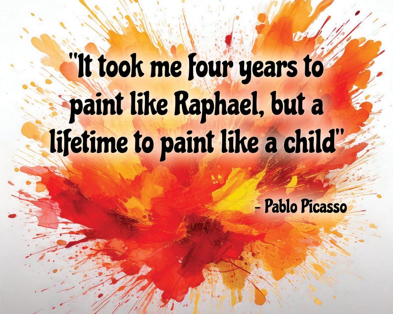 Inspirational Quote by Pablo Picasso - for Artists - Printable File ...