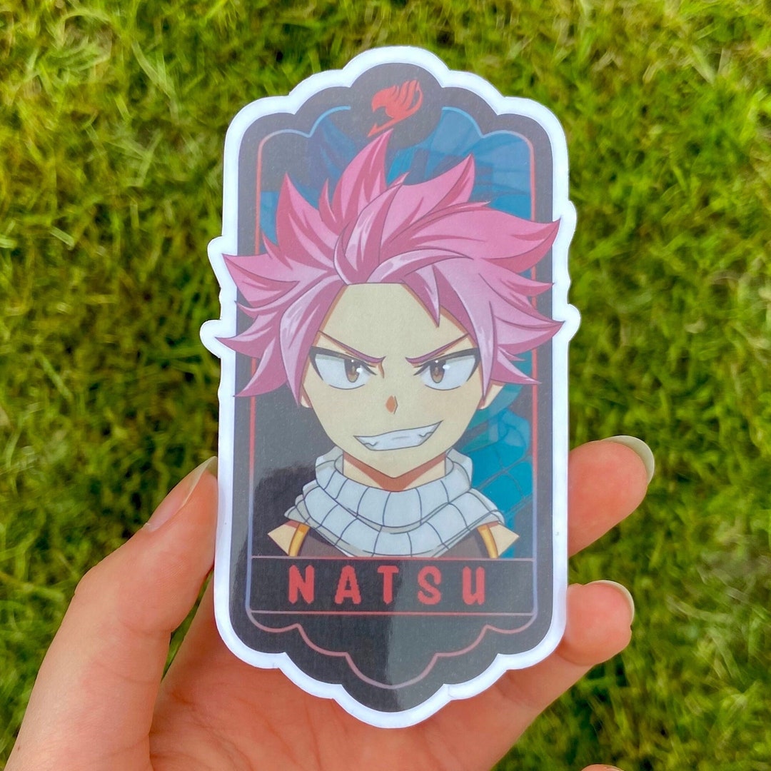 Fairy Tail Natsu Dragneel Glossy Sticker, Fairy Tail Sticker, Fairy ...