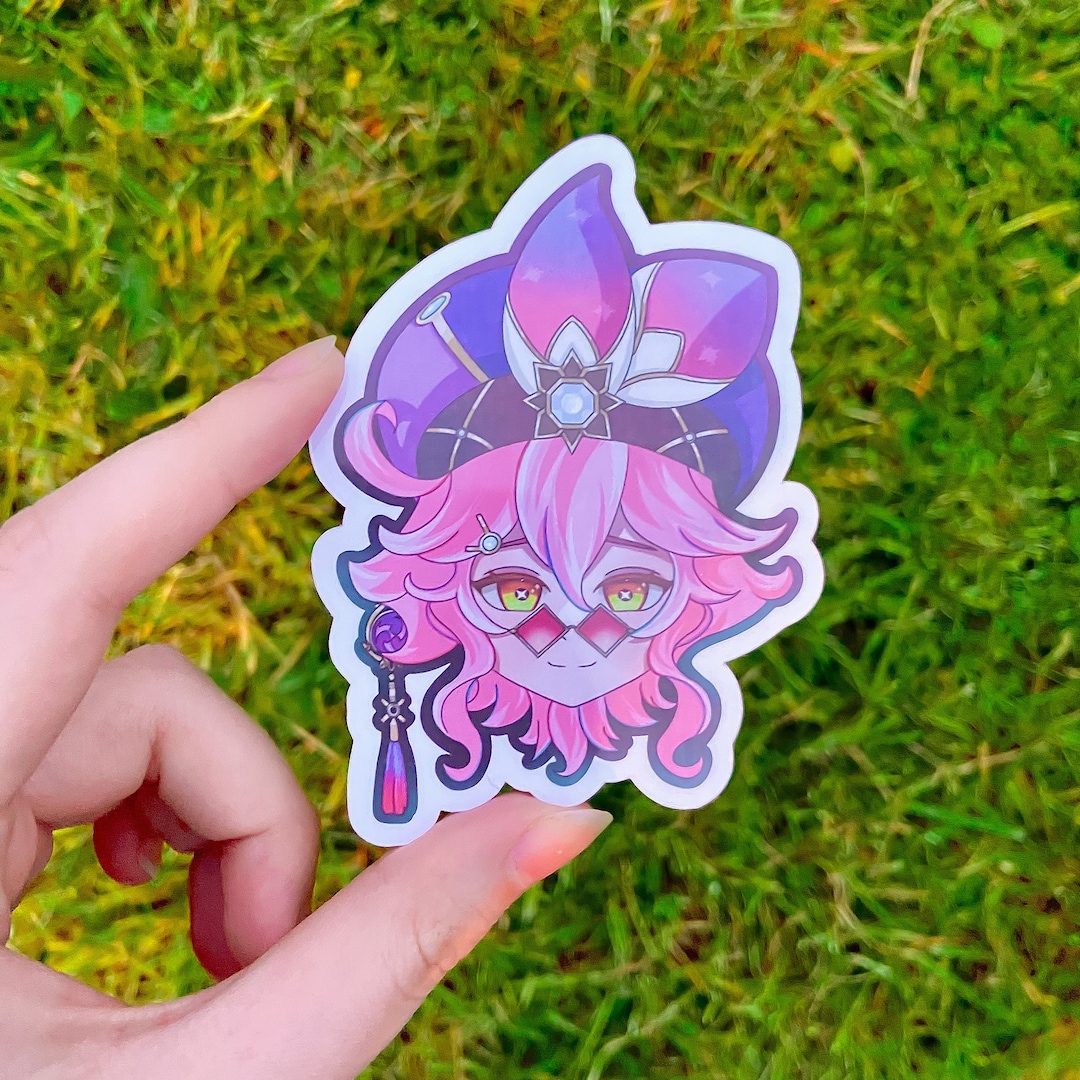 Genshin Impact Dori Face Glossy Sticker, Water Resistant Sticker ...