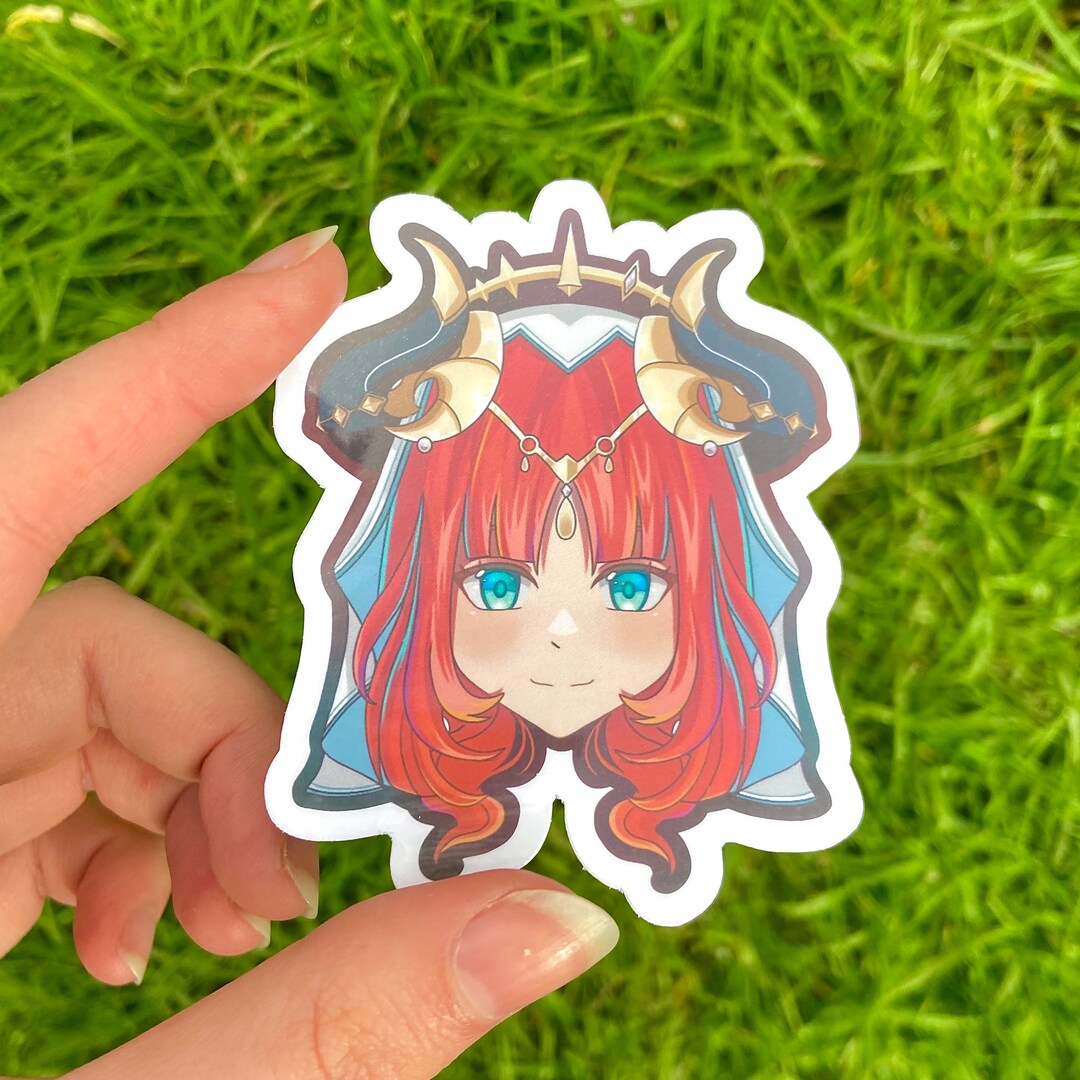 Genshin Impact Nilou Face Glossy Sticker, Water Resistant Sticker ...