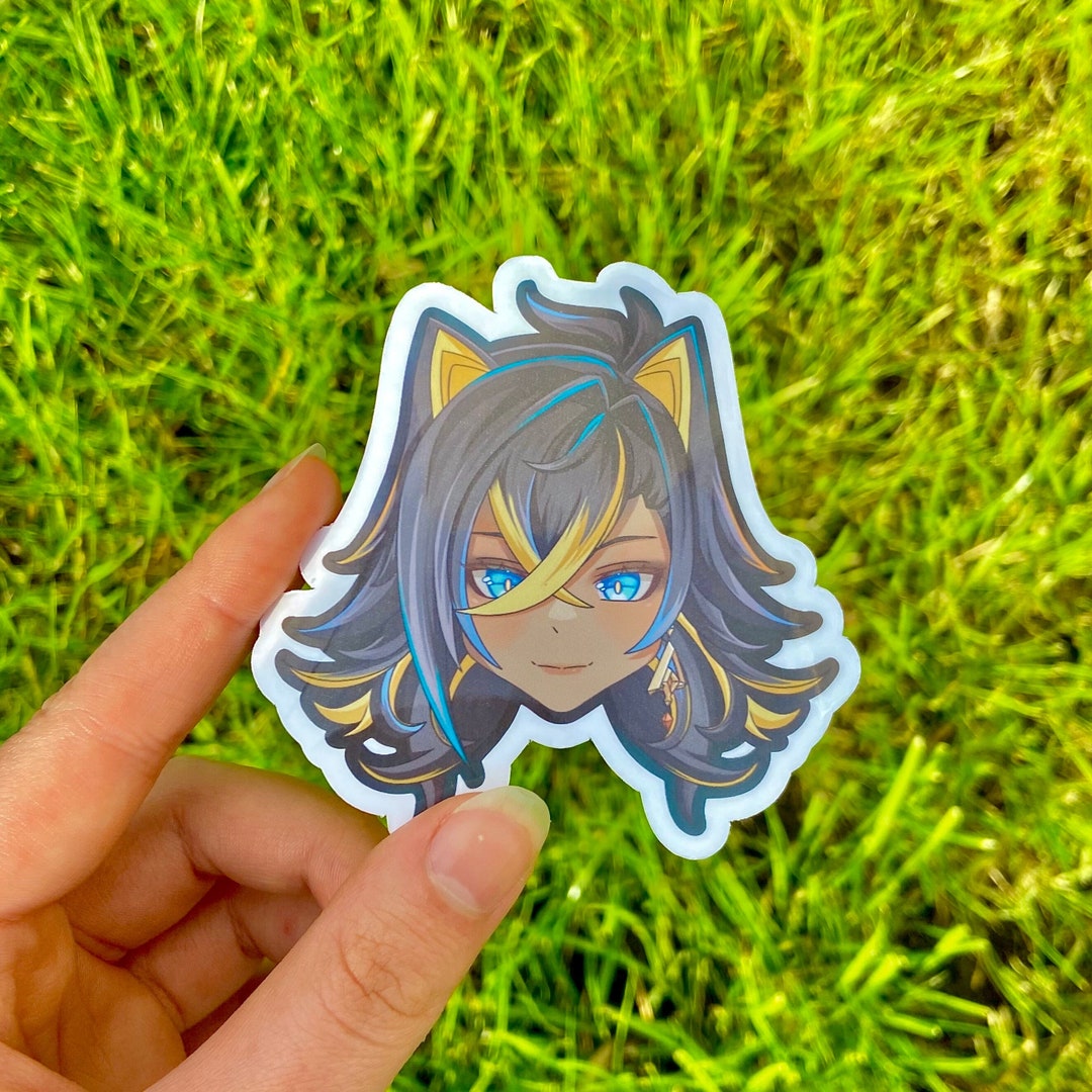 Genshin Impact Dehya Head Glossy Sticker, Water Resistant Sticker ...