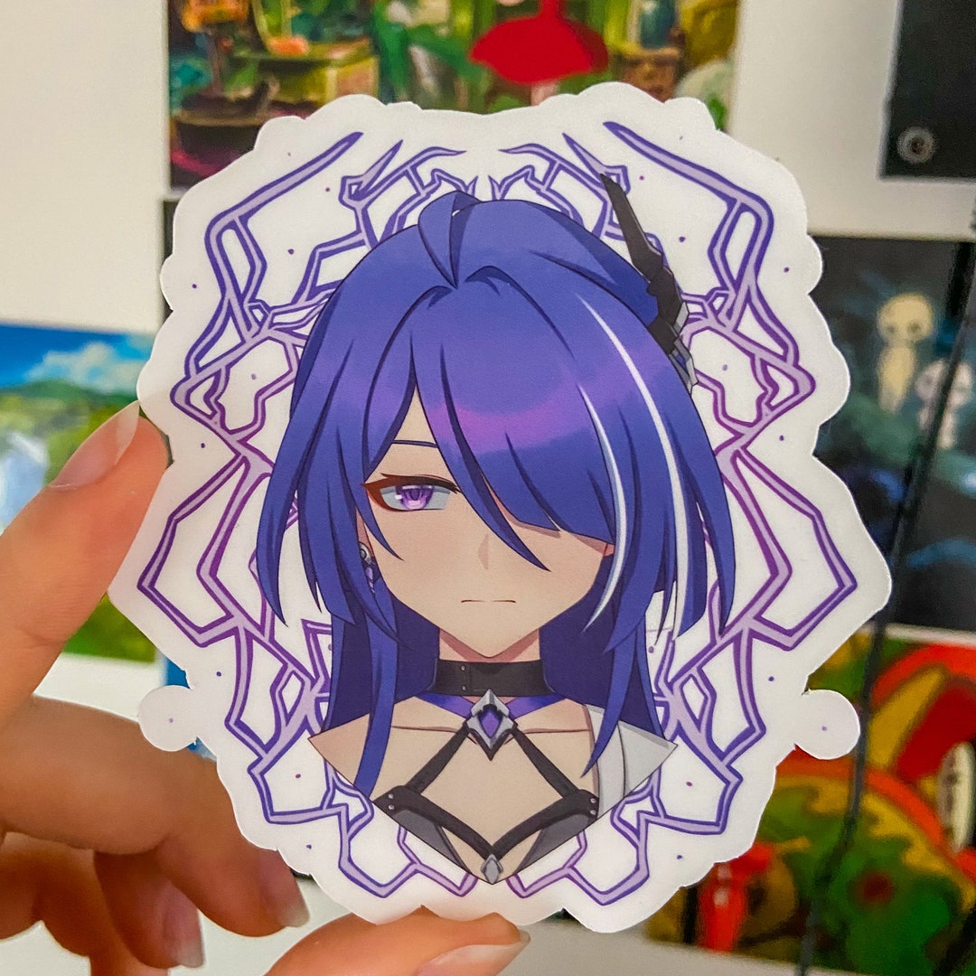 Honkai Star Rail Acheron Glossy Sticker, Honkai Impact Sticker, Honkai ...