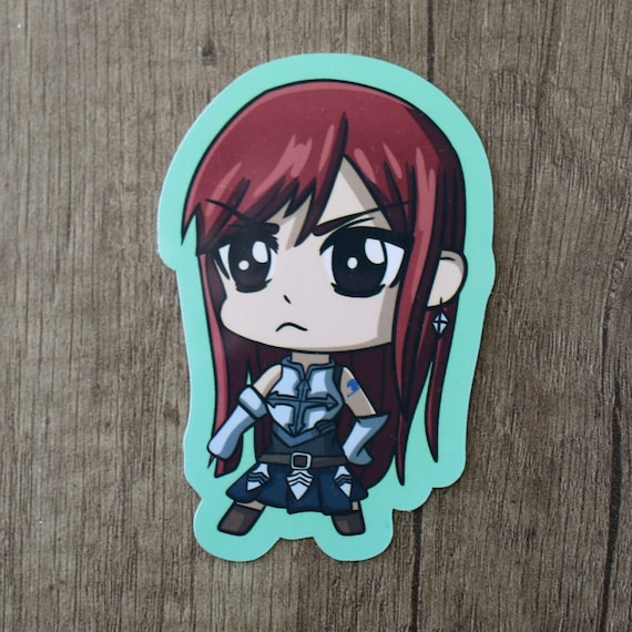 Paper Stickers, Labels & Tags Bumper Stickers Erza Sticker Anime ...