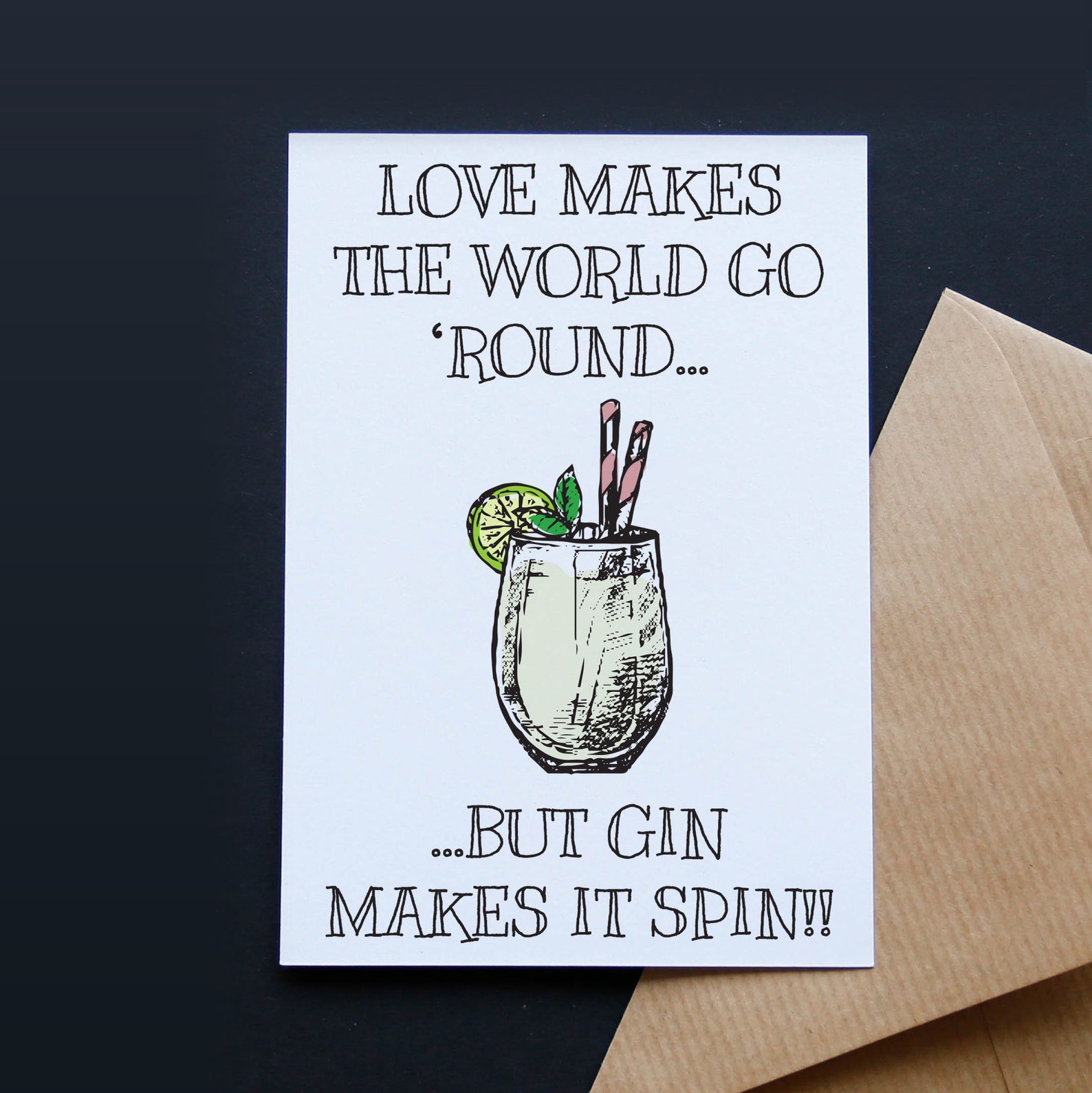Gin Birthday Card Birthday Card Gin Gin Pun Birthday Card | Etsy