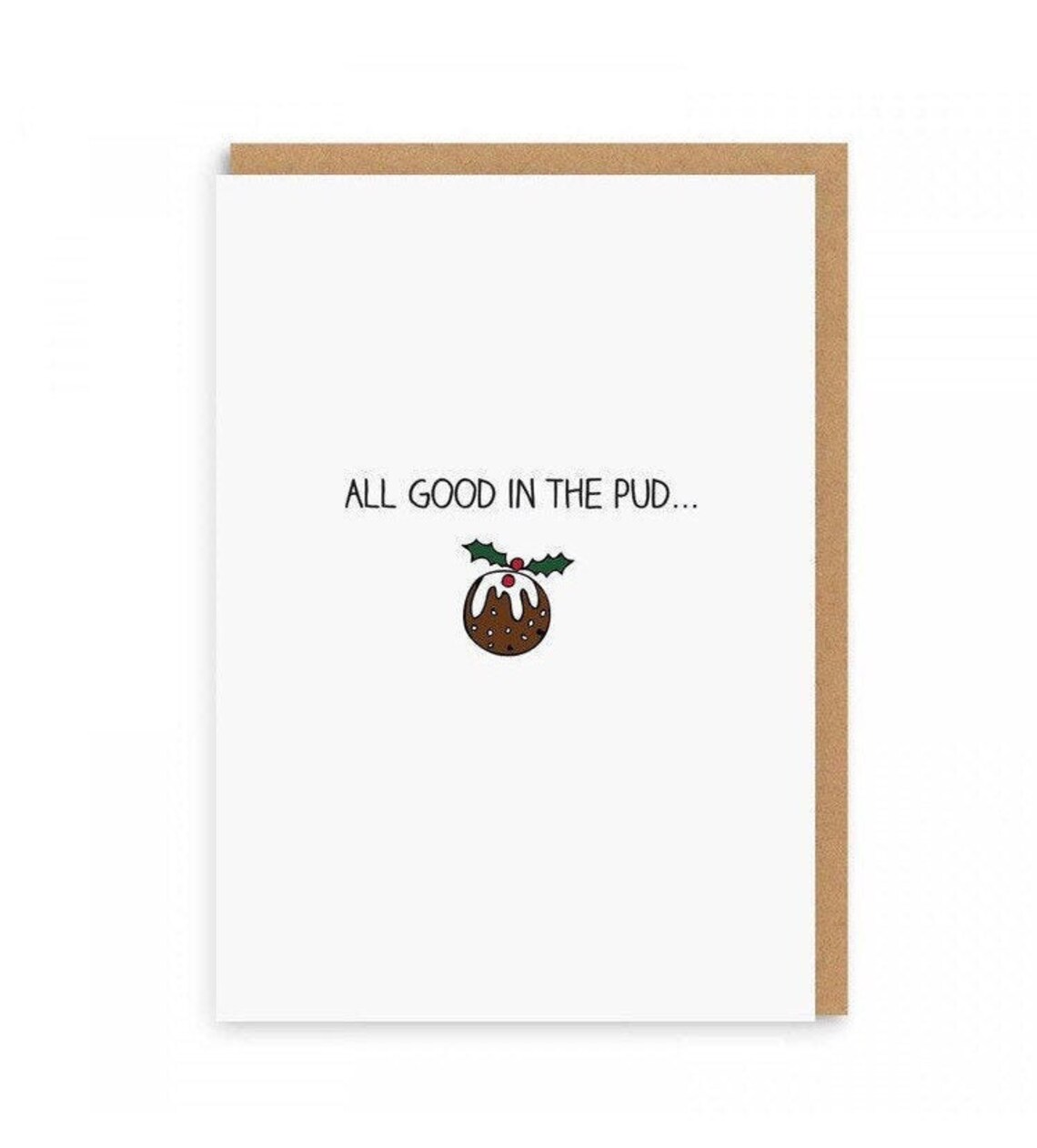 Christmas Pudding Christmas Card Pun Funny Christmas Card - Etsy