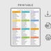 Editable Yearly Planner, Printable Yearly Overview on One Page, Year at ...