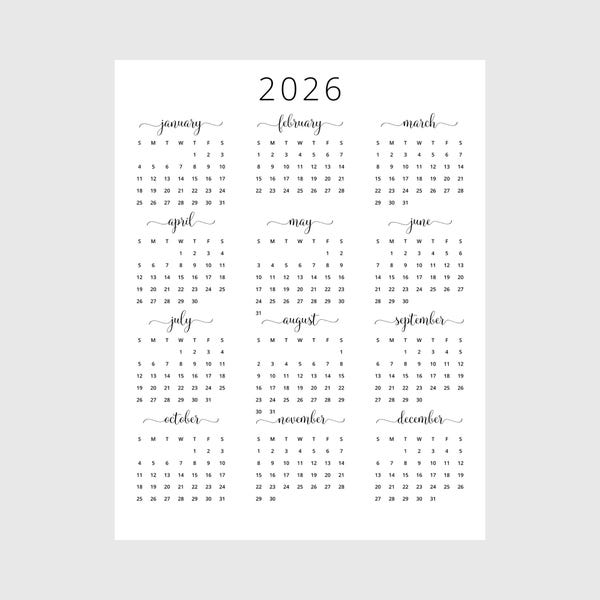 2026 Stick Calendar - Etsy UK