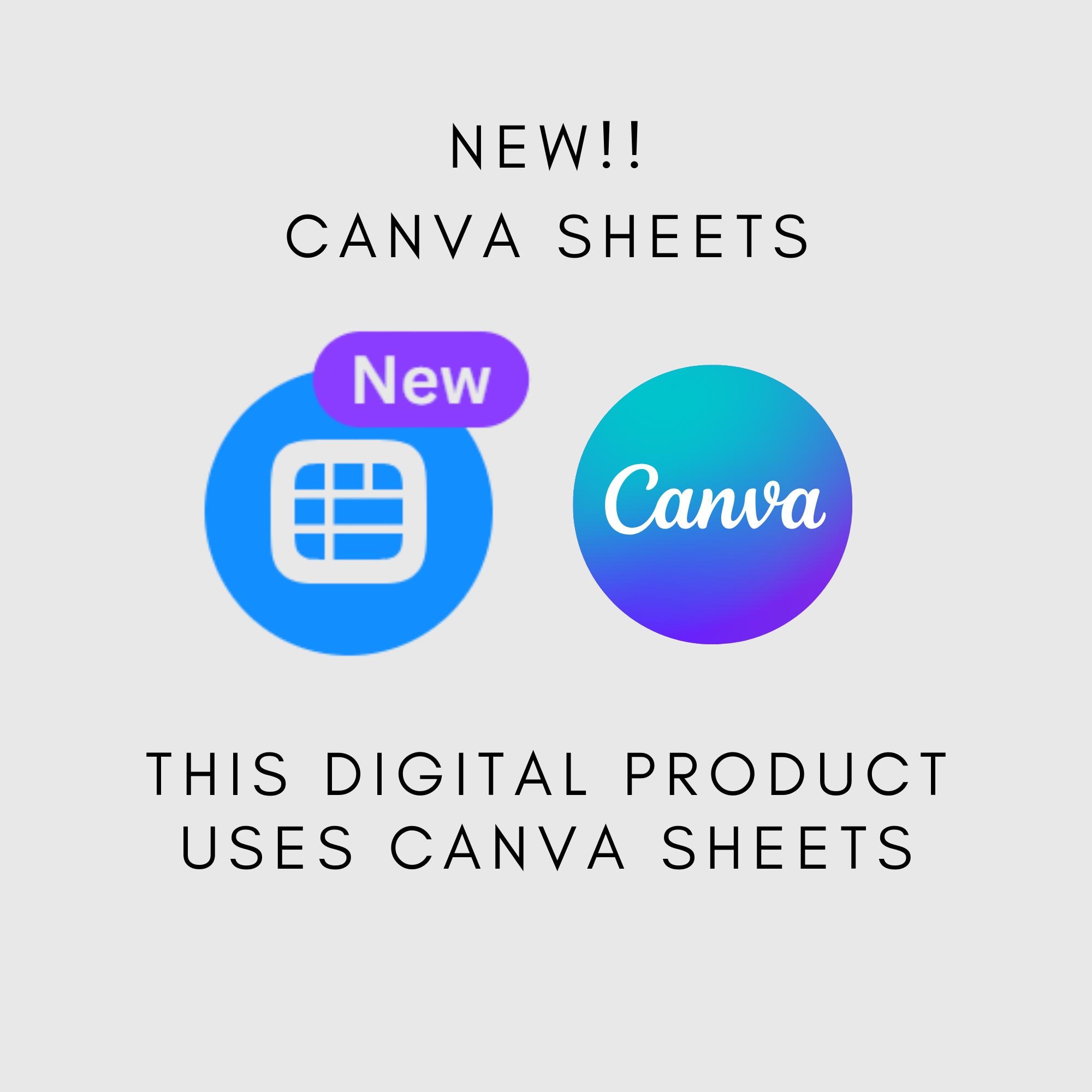 Expense Tracker Spreadsheet for Canva Sheets, Expense Tracker Template ...