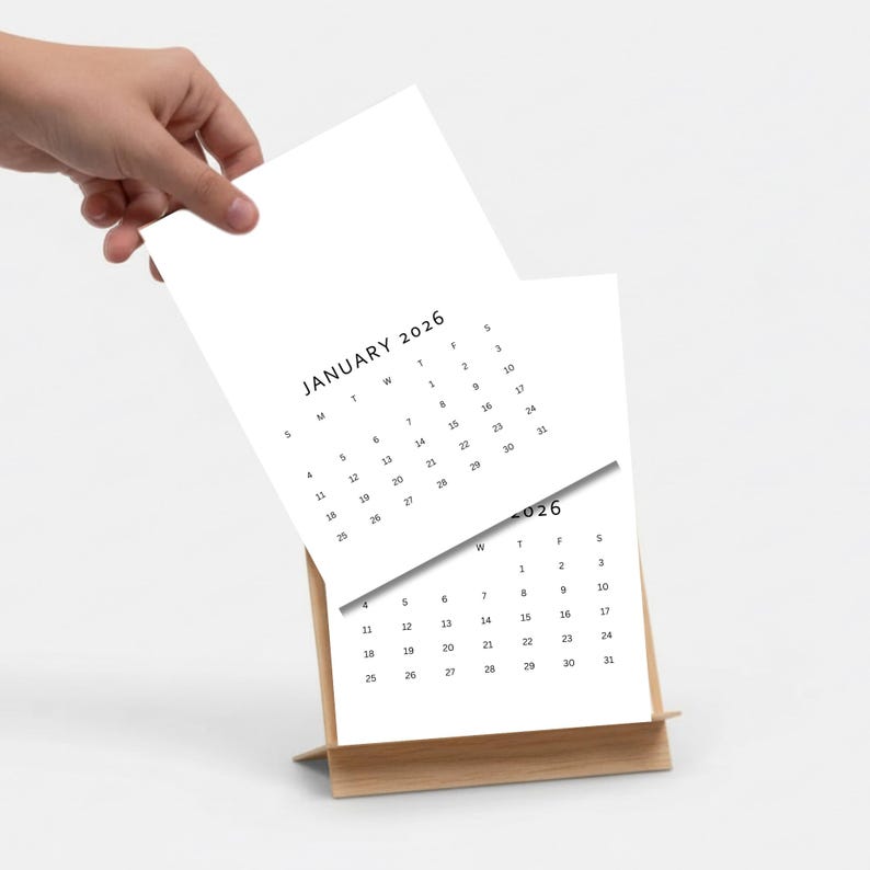 2026 Mini Calendar Printable 2026 Small Calendar Portrait DIY Calendar ...