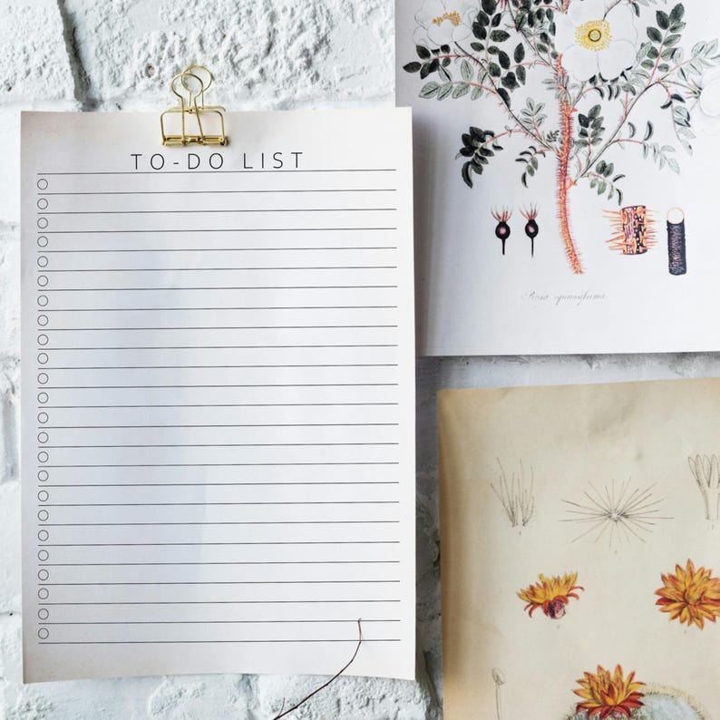 Minimal to Do List Printable | Simple Tasks List Template | A4 | A5 ...