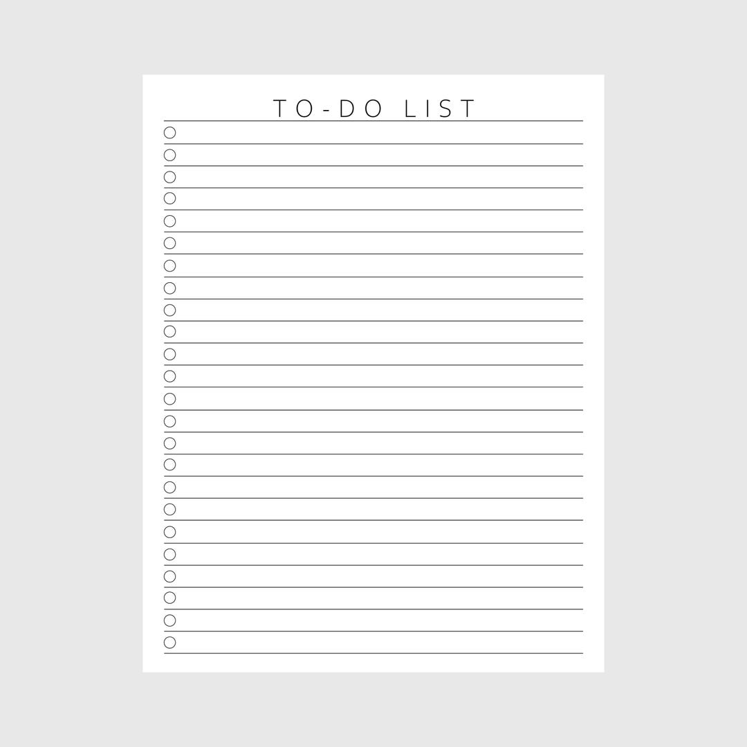 Minimal to Do List Printable | Simple Tasks List Template | A4 | A5 ...