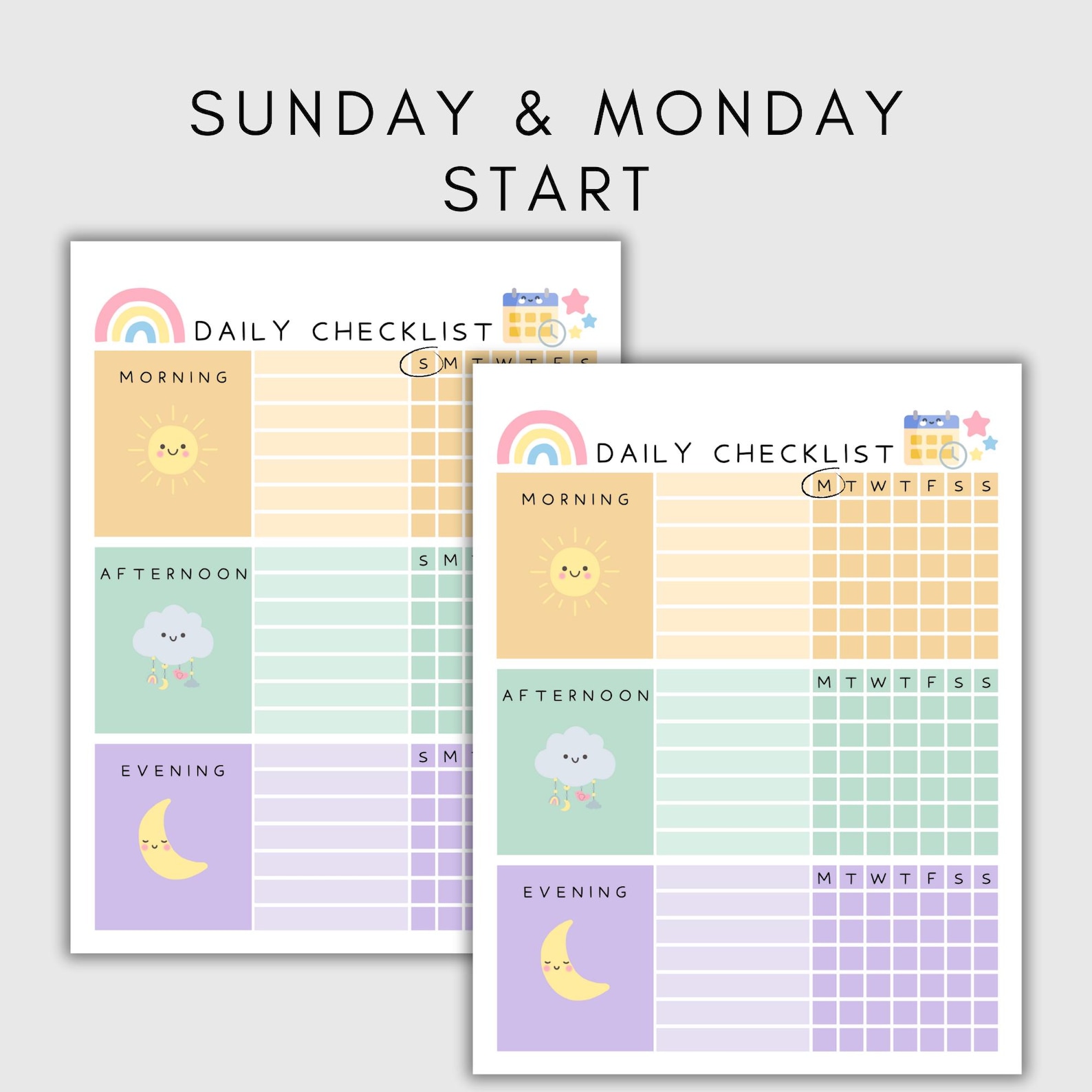 Kids Daily School Checklist, Responsibility Chart, to Do List, Editable ...