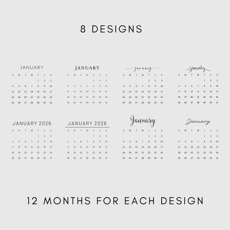 2026 PNG Calendar Transparent Background, Digital Monthly Calendar ...