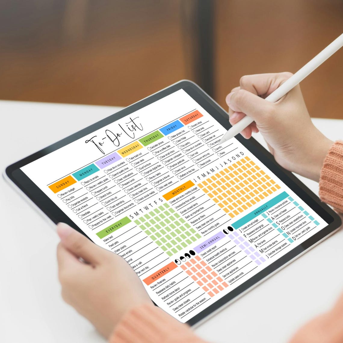 Printable to Do List Template Colorful PDF Checklist Daily Weekly ...