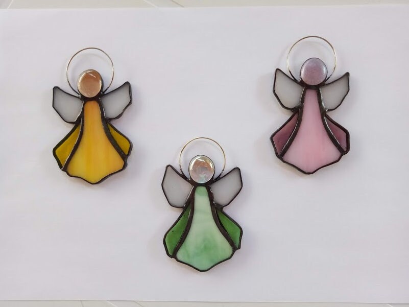 DIY Angel Suncatcher, PDF DIGITAL Pattern , Tiffany Glass Stained Glass ...