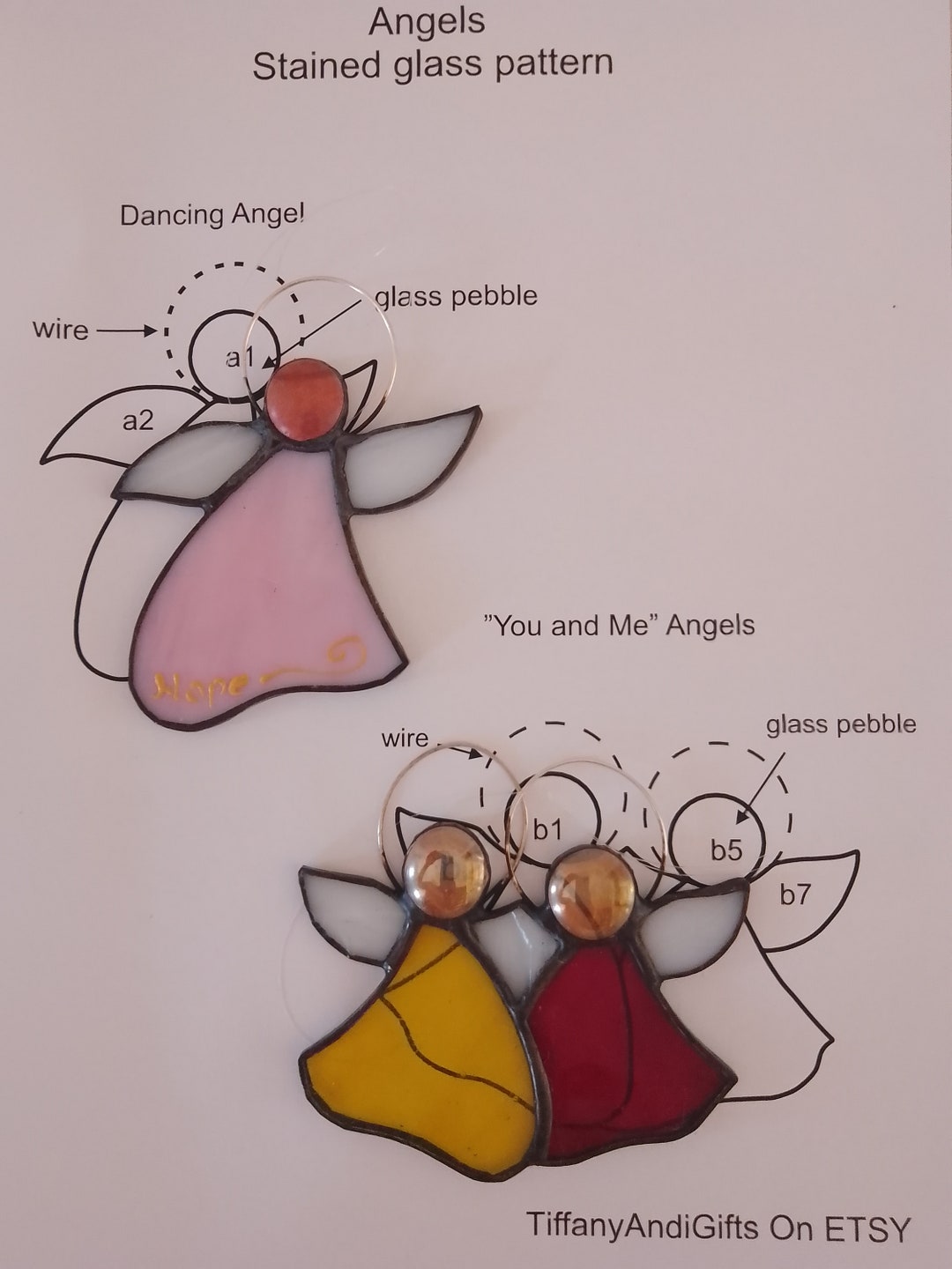 Guardian Angels PDF DIGITAL PATTERN , Tiffany Stain Glass Angels, Only ...
