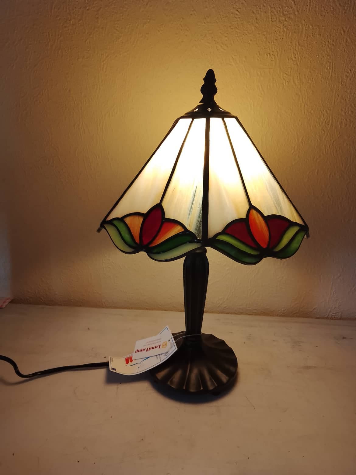 Stained Glass Lamp With Tulip, Stain Glass Lampe Shade Pattern, Tiffany ...