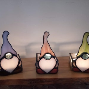 1 Pieces Christmas Elf Stained Glass Candle Holder, the Most Fantastic ...