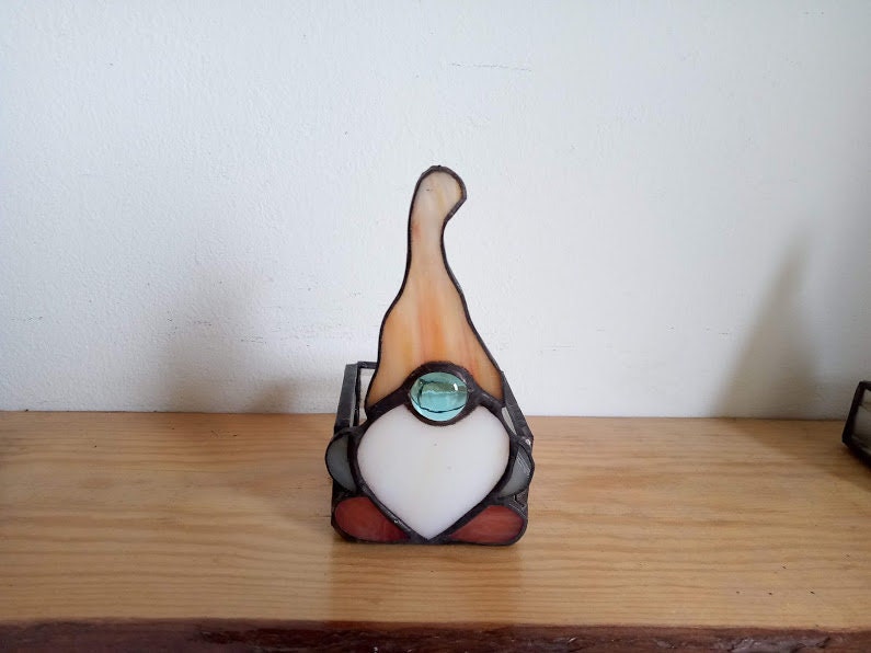 1 Pieces Christmas Elf Stained Glass Candle Holder the Most - Etsy