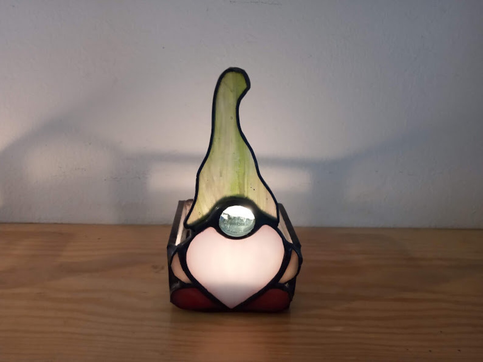 1 Pieces Christmas Elf Stained Glass Candle Holder the Most - Etsy