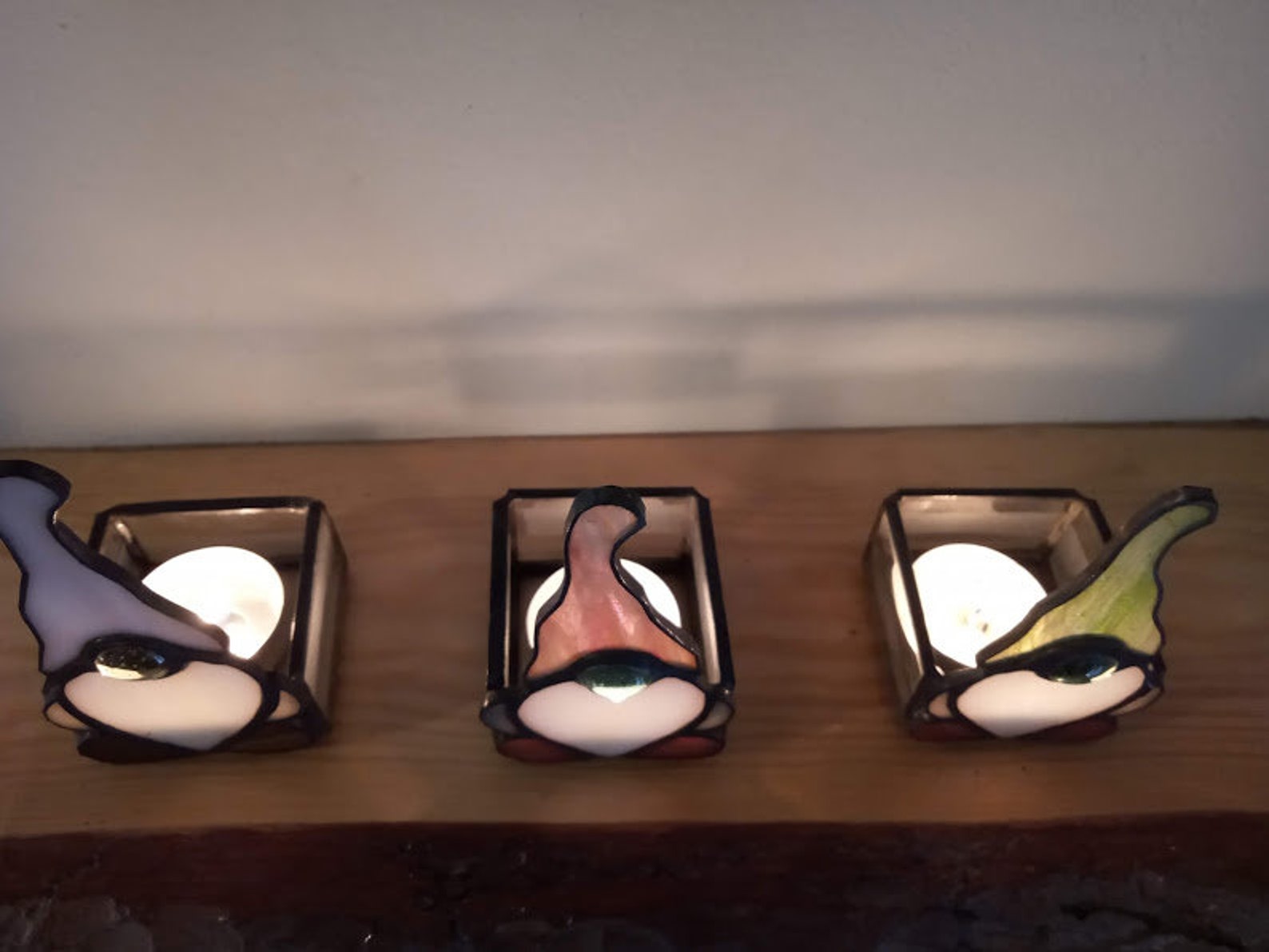 1 Pieces Christmas Elf Stained Glass Candle Holder, the Most Fantastic ...