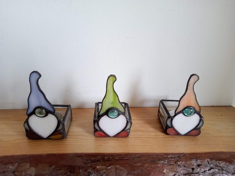 1 Pieces Christmas Elf Stained Glass Candle Holder, the Most Fantastic ...
