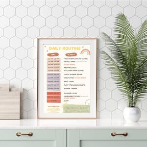 Daily Routine Time Table - Etsy