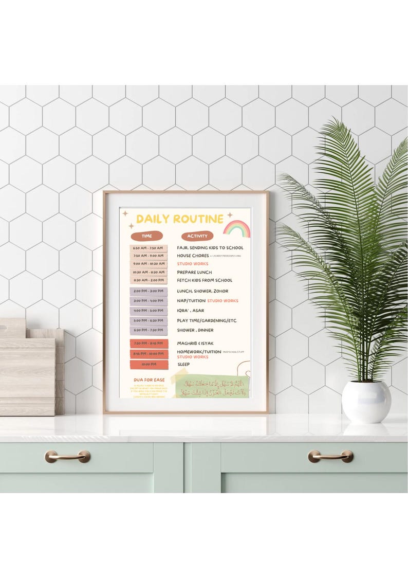 Daily Routine Time Table - Etsy
