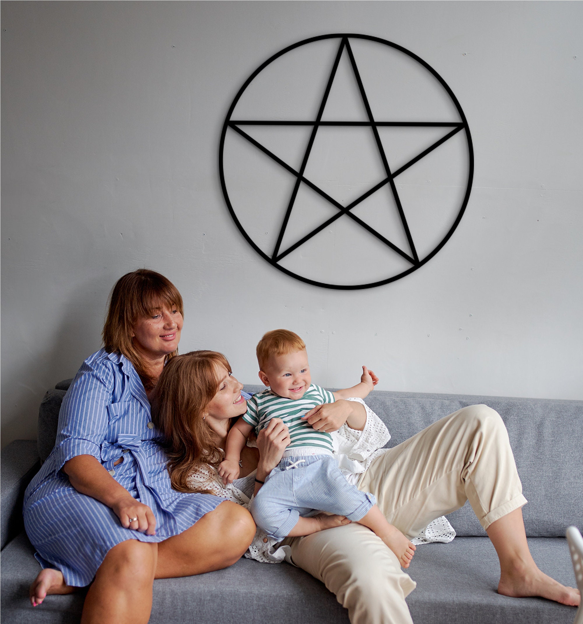 Pentagram Wall Decor: Sacred Geometry Wood Art - Etsy