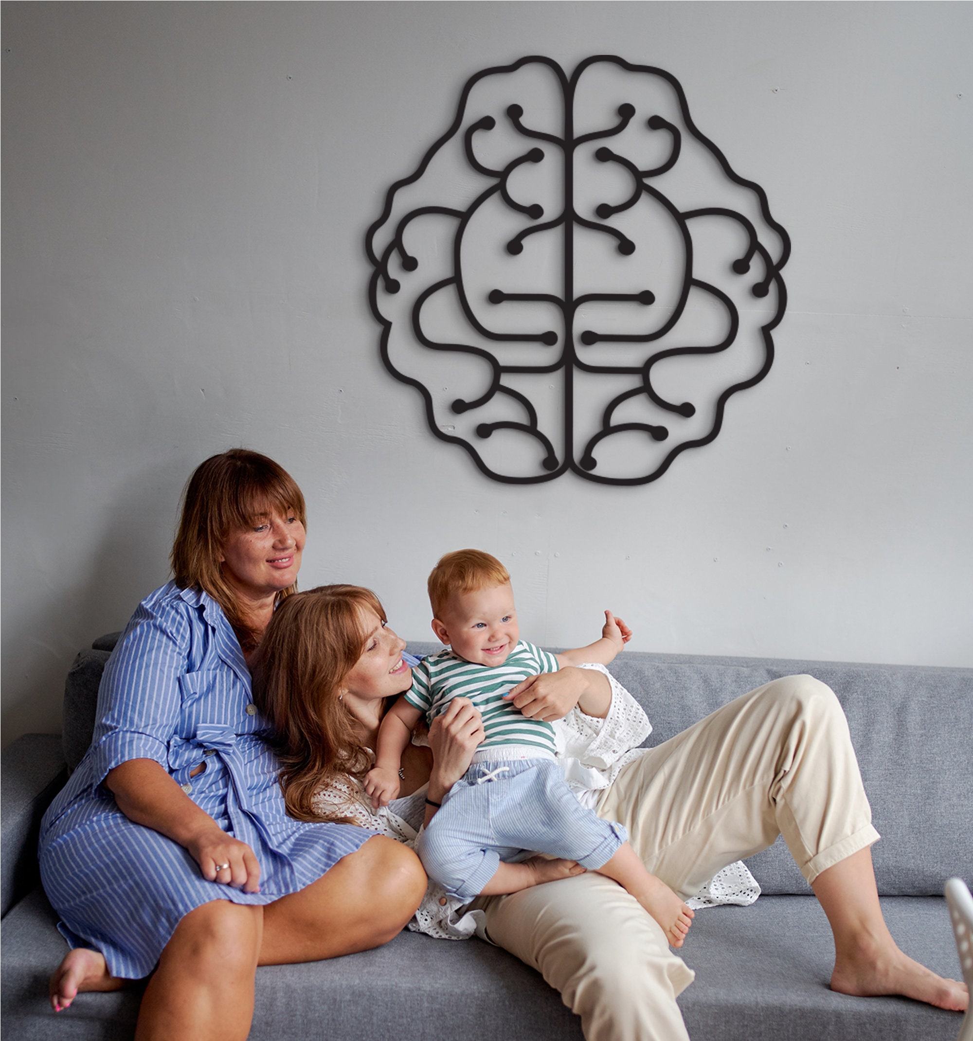 Brain Wall Decal Brain Decorations Neurology Neuro Nurse - Etsy