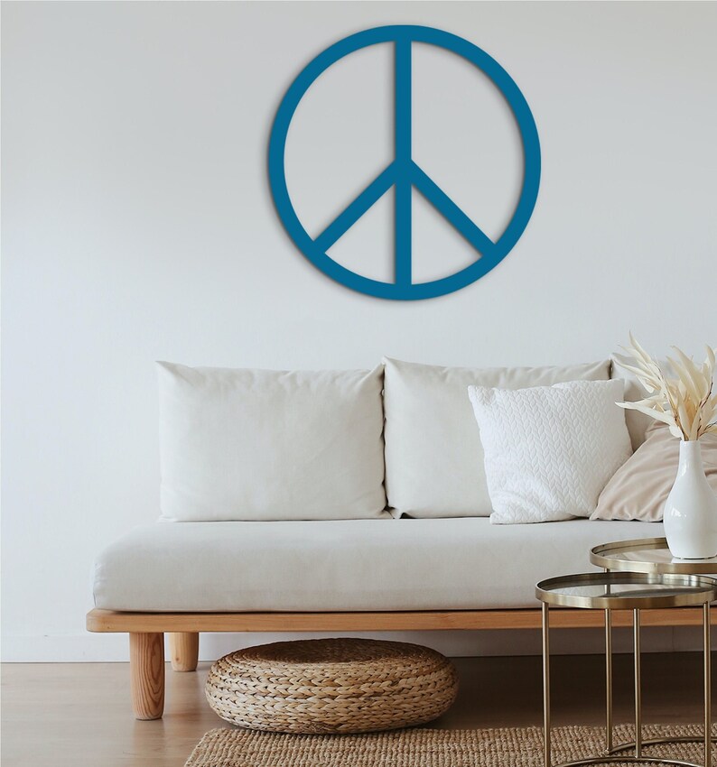Wood Peace Sign Peace Symbol Wall Decor From Wood Hanging - Etsy