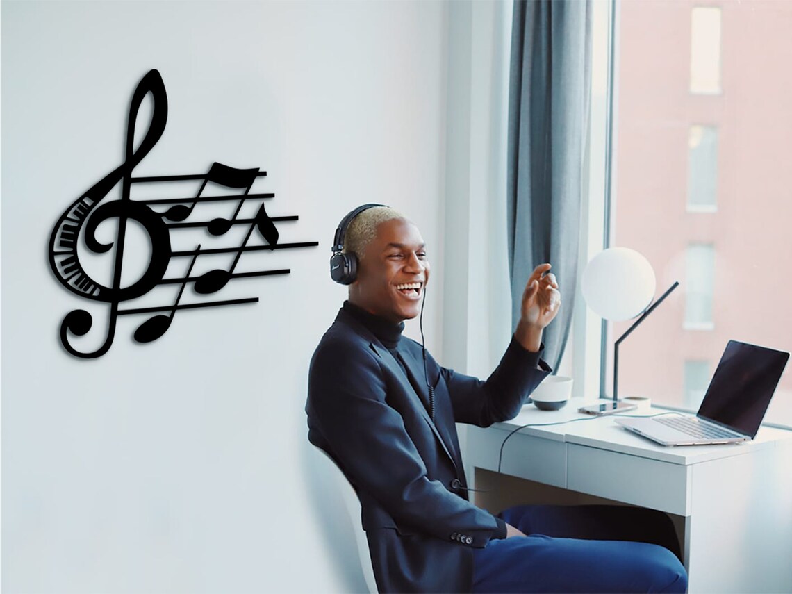 Sol Key Music Notes Decor Sol Key Wood Wall Art Music Studio - Etsy